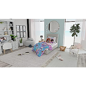 Franco Disney's The Little Mermaid Ariel Live Action Movie Kids Bedding Super Soft Comforter and Sheet Set with Sham, Twin, (100% Official Licensed Product)