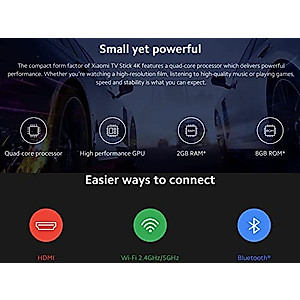 Xiaomi Mi TV Stick 4K Ultra HD Streaming Device, Android TV 11 with Google Assistant Voice Remote Control Streaming Media Player, Chromecast Built-in, 2GB 8GB HDR/AV1/2.4G/5G WiFi/BT 5.2, 2022 Latest