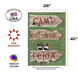 Toland Home Garden 101167 Relax Summer Flag 28x40 Inch Double Sided Summer Garden Flag for Outdoor House Camping Flag Yard Decoration