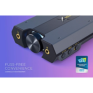Sound BlasterX G6 Hi-Res 130dB 32bit/384kHz Gaming DAC, External USB Sound Card with Xamp Headphone Amp, Dolby Digital, 7.1 Virtual Surround Sound, Sidetone/Speaker Control for PS4, Xbox One