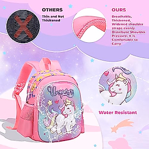 PIG PIG GIRL Toddler Backpack for Girls Boys Cute Kids Backpack for Preschool Children,Unicorn