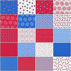 Moda Fabrics Moda Pre-cuts 20760JR Holiday Americana Jelly Roll - 40 pcs, Assorted