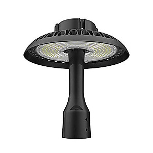 CYLED Post Top Light 60W LED Circular Area Light 8000Lm 5500K Pure White (200W Equivalent) Garden Pole Lights Outdoor Post Top Lamps Lamp Top Pathway Pole Light Fixture for Street Yard Garden