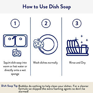 THE CLEAN PEOPLE Liquid Dish Soap - Clean, Simple Ingredients - Extra Scrubbing Power (Lemon Verbena Scent) 12 fl. oz (3 Pack)