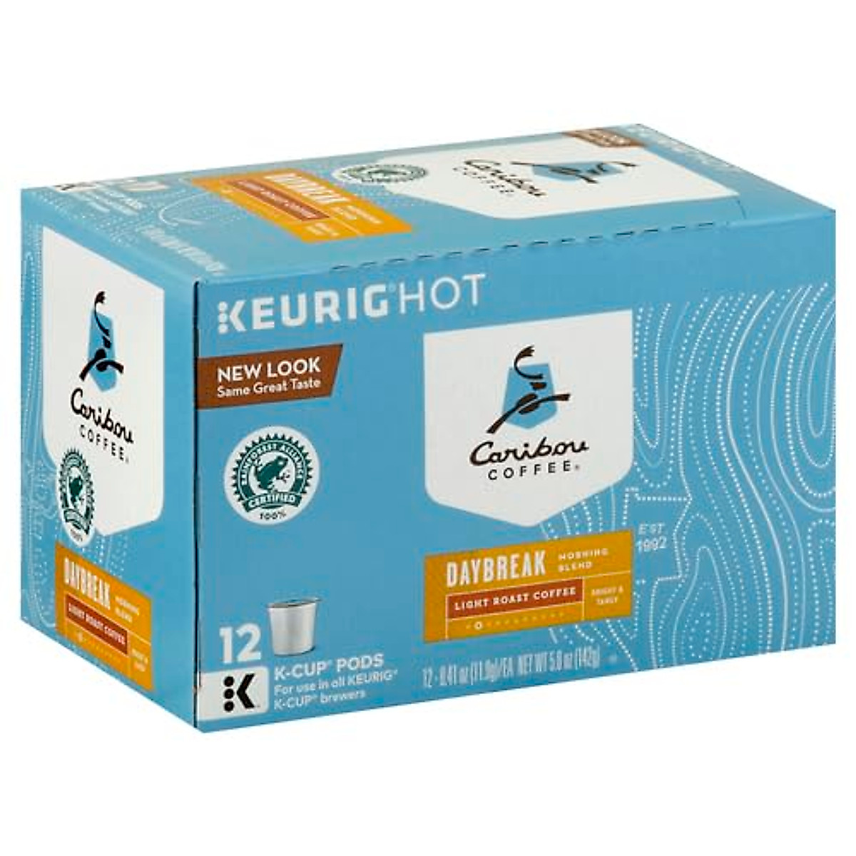 Caribou Coffee Daybreak Morning Blend Keurig K-Cups Coffee, 12 Count