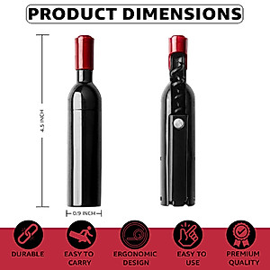 Multi-functional Corkscrew Wine Bottle Opener - Metallic beer Opener for sommeliers, waiters, and bartenders, Great for Gifts for Parties, With Magnet for Easy Storage and Hanging