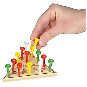 The Dreidel Company Classic Wooden Tic-Tac-Toe Board Games, Great for Prizes, 4.5" (Triangle Game, Single)