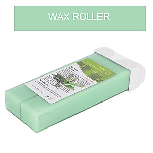 Roll-On Wax Cartridge for Hair Removal 100g Roller Depilatory Wax for Body Legs Arms Armpit Bikini Hair Removal Professional or Home Uses(Tea Tree)