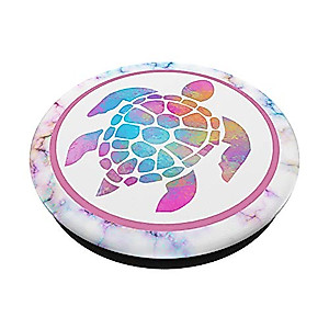 Rainbow Watercolor Sea Turtle PopSockets Swappable PopGrip