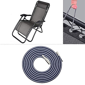 Carkio Zero Gravity Chair Replacement Cords,Gray Universal Replacement Tie Rope Laces Cords Compatible with Lounge Chair, Bungee Chair (4 Cords)