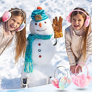 2 Pairs Valentines Day Heart Earmuffs for Girls Women Heart Ear Muffs Plush Fluffy Girl Warm Ear Muffs Toddler Kids Cute Ear Muffs for Winter Valentines Gift Holiday Birthday Gift Outdoor