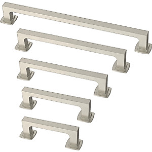 Franklin Brass Parow (1-Pack) Cabinet Handles 5-1/16" Hole to Hole Satin Nickel Kitchen Cabinet Pulls Drawer Handles Cabinet Hardware Dresser Drawer Pulls P41771K-SN-C