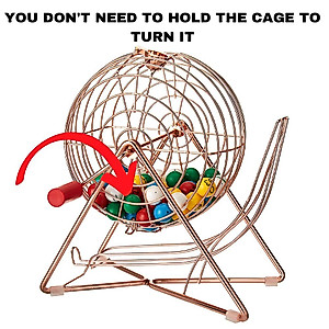 MR CHIPS 100 Finger Tip Shutter Slide Bingo Cards Plus Rose Gold Cage with Everlasting Balls and Master Board