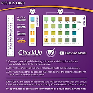 KIT4CAT CheckUp Kit at Home Wellness Test for Cats, Hydrophobic Litter for Urine Collection & Test Strips for Detection of Levels of Glucose, Protein, pH and Blood in Urine