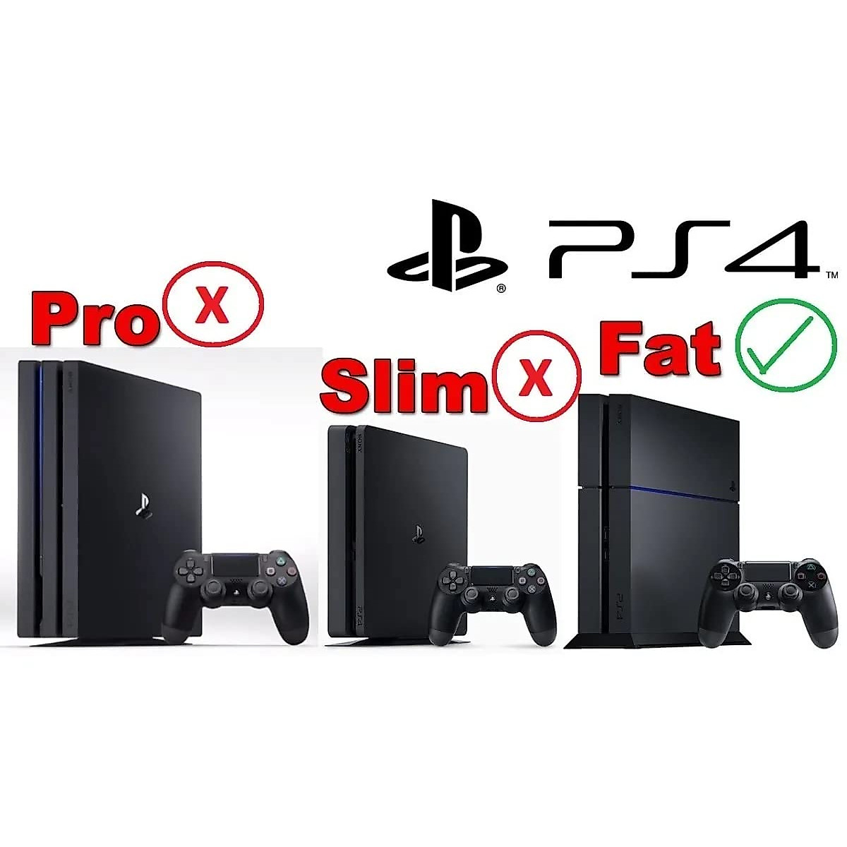 WALL MOUNT FOR PS4 PLAYSTATION 4 WITH MULTICOLOR LED LIGHTING KIT + 2 CONTROL MOUNT (PS4 (FAT))