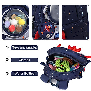 yisibo Rocket Toddler Backpack with Harness Leash Snack Nursery Bags for Kids Baby Boy Girl 1-3 Years Old