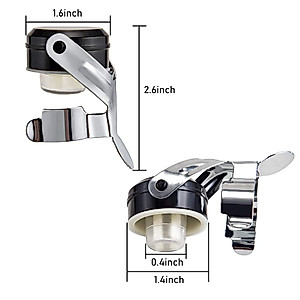 DIFENLUN Champagne Stopper, 2 Pack Stainless Steel Champagne Bottle Plug Sealer for Champagne, Cava, Prosecco and Sparkling Wine Stopper
