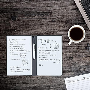 naixue Dry Erase Notepad - 6.3 X 9.53 Inch Leather Dry Erase Notepad Set - Erasable A5 Meeting Lapboard for Group Discussions