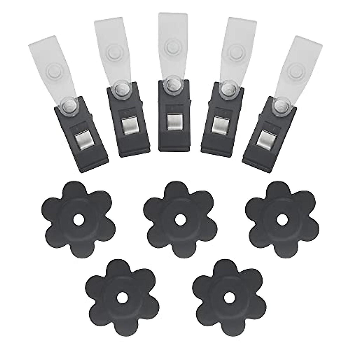 XINMEIWEN 40Pack Garden Flag Rubber Stoppers and Anti-Wind Clips Flag Stops Accessories Hardware for Garden Flag Poles Stand