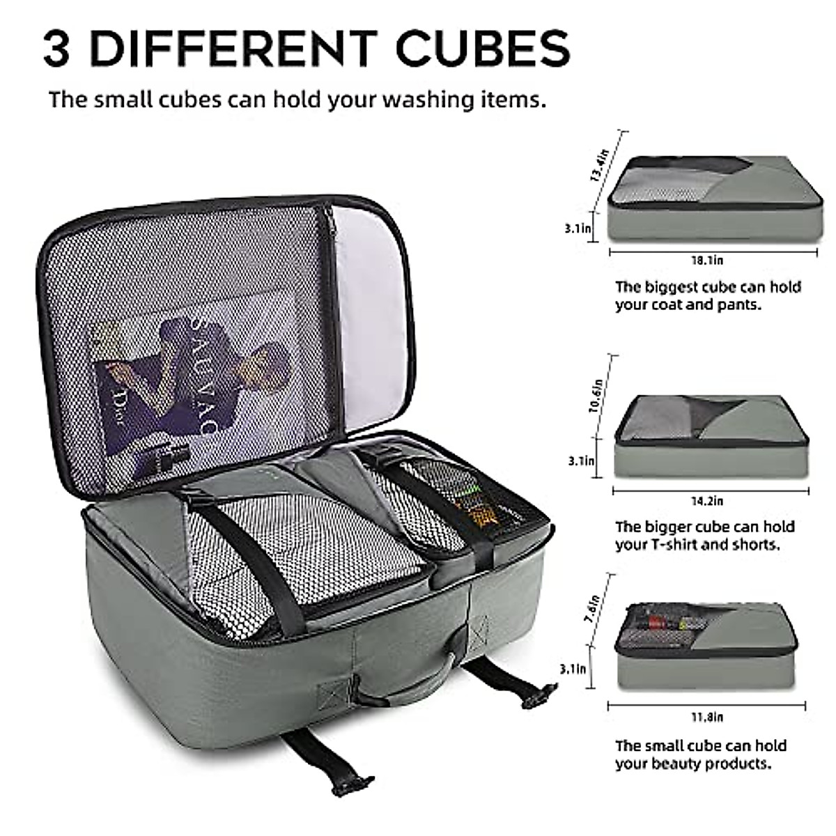 BANGE Weekender Backpack Travel, Mens Suitcase Backpacks, Flight Approved Business Traveling Luggage Backpack for Men and Women