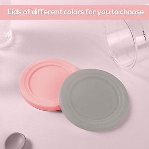 Ice Cream Tub Cover, Silicone Ice Cream Deluxe Pint Replacement Round Cover For Freezer, Food Storage Containers Cups Cans Lid for Ninja Creami NC301 NC300 NC299AMZ Series Ice Cream Maker Accessories