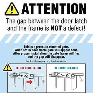 Regalo 1166-W-DS Easy Step Extra Tall White Metal Walk-Through Gate, Multicolor