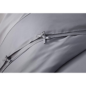 Sterling Creek 3-Piece 100% Viscose Derived from Bamboo Duvet Cover Set Oversized King, Light Gray - Silky Smooth Buttery Soft Cooling Duvet Cover for All Season