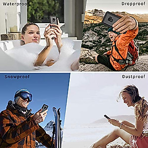 Lanhiem Samsung Galaxy S9 Case, IP68 Waterproof Dustproof Shockproof Case with Built-in Screen Protector, Full Body Sealed Underwater Protective Clear Cover for Samsung S9 (Black)