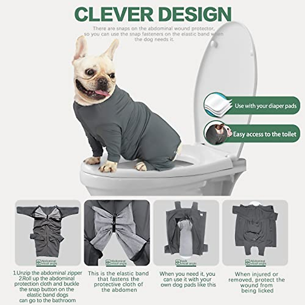 Dog Cone Alternative After Surgery for Large, Comfy Dog Onesie Recovery Suit for Surgery Male, Spay Dog Shirts for Medium Dogs Girl Female (XXXL Boxer)