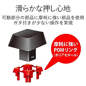 ELECOM Wired Keyboard with Full Numeric pad and USB 2 Port Membrane Type [Black] TK-FCM094HBK(Japan Import)