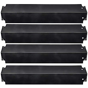 SafBbcue 16 X 3 13/16 In Porcelain Steel Heat Plate, Heat Shield, Heat Tent, Grill Burners Cover Replacement for Charbroil, Kenmore and other Gas Grills Parts, 4-Pack