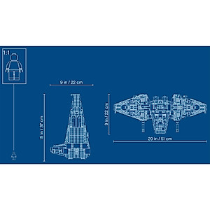 LEGO Star Wars: The Rise of Skywalker Kylo Ren’s Shuttle 75256 Star Wars Shuttle Action Figure Building Kit (1,005 Pieces)