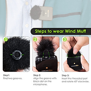 YOUSHARES 2PCS Wind Muff for Rode Wireless Go 2 Dual Channel Wireless System, Pop Filter Designed for Rode Wireless Go II - Rode Go 2 Mic Accessories