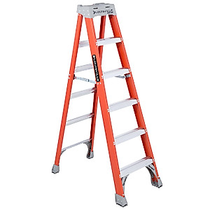 Louisville Ladder 6-Foot Fiberglass Step Ladder, 300-Pound Load Capacity, Type IA, FS1506