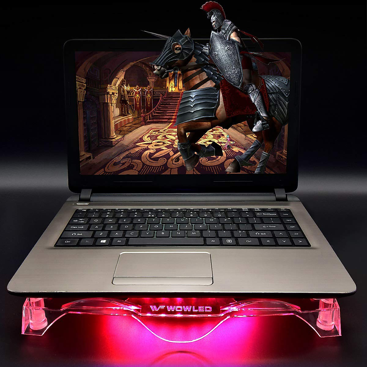 WFPOWER Cooling Fan for PS4, USB RGB LED Backlight, Multi-Color LED Light Cooler Stand, Gaming Mood Lights Pad, Compatible with Xbox, PS4 Pro, PS4 Slim, Consoles, Notebook, Laptop