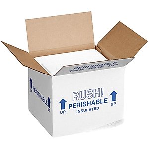 Polar Tech 295C Thermo Chill Insulated Carton with Foam Shipper, Extra Large, 25" Length x 16-1/2" Width x 12" Depth