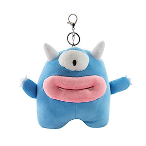 Furvana 5 Inch Lovely Monster Animal Stuffed Doll Plush Toy Keychain Key Holder Bag Pendant, Carnival Prizes for Kids, Valentine Gifts Toys