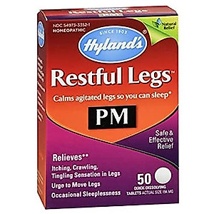 Hyland's Restful Legs PM Quick Dissolving Tablets - 50 Tablets, Pack of 5