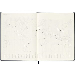 Moleskine Classic 18 Month 2022-2023 Weekly Planner, Hard Cover, XL (7.5" x 9.75"), Sapphire Blue