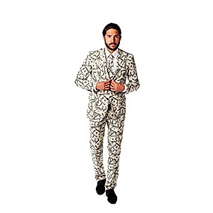 OppoSuits Men's Cashanova Party Costume Suit, Multi, 44