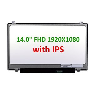 Fullcom New 14.0 inches Screen Compatible with Elitebook 14 840 G3, Envy 14t-u200 Also fit LP140WF6(SP)(D3),LP140WF1(SP)(B1), LP140WF1(SP)(K1) Replacement Screen