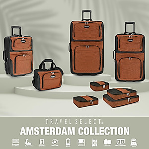 Travel Select Amsterdam Expandable Rolling Upright Luggage, Navy, Checked-Large 29-Inch