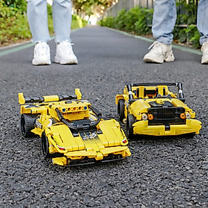 PREPOP Race Car Building Toys for 6-10 8-12 Year Old Boys - Christmas Birthday Gifts for Kids, 2in1 STEM Remote Control Building Kit for Age 6 7 8 9 10 11 12+