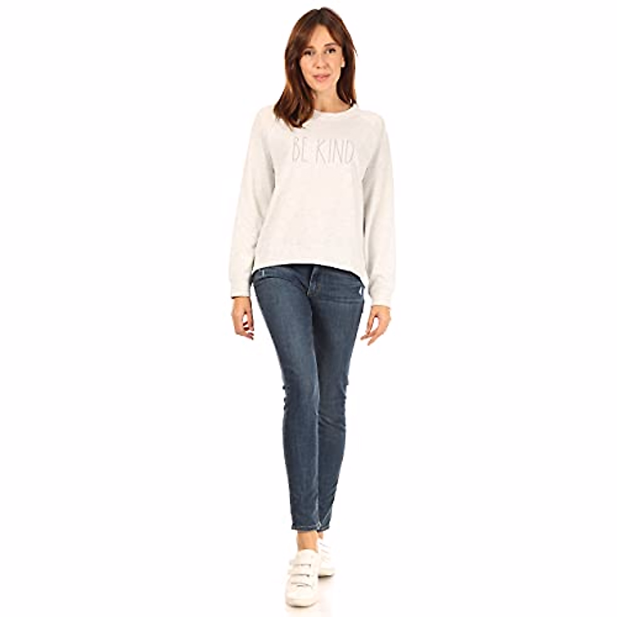 Rae Dunn Women's Studio Raglan Sweatshirt, X-Large