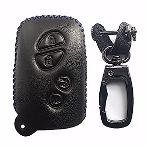 RPKEY Leather Keyless Entry Remote Control Key Fob Cover Case Protector Compatible with ES350 GS300 GS350 GS430 GS450h ISC IS250 IS350 LS460 LS600h HYQ14AAB 89904-50380 89904-30270