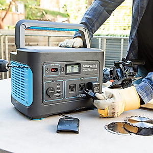 Geneverse 1002Wh (2x4) Solar Generator Bundle: 2X HomePower ONE Portable Power Stations (3X 1000W AC Outlets Each) + 4X 100W Solar Panels. Quiet, Indoor-Safe Backup Battery Generators For Home Devices