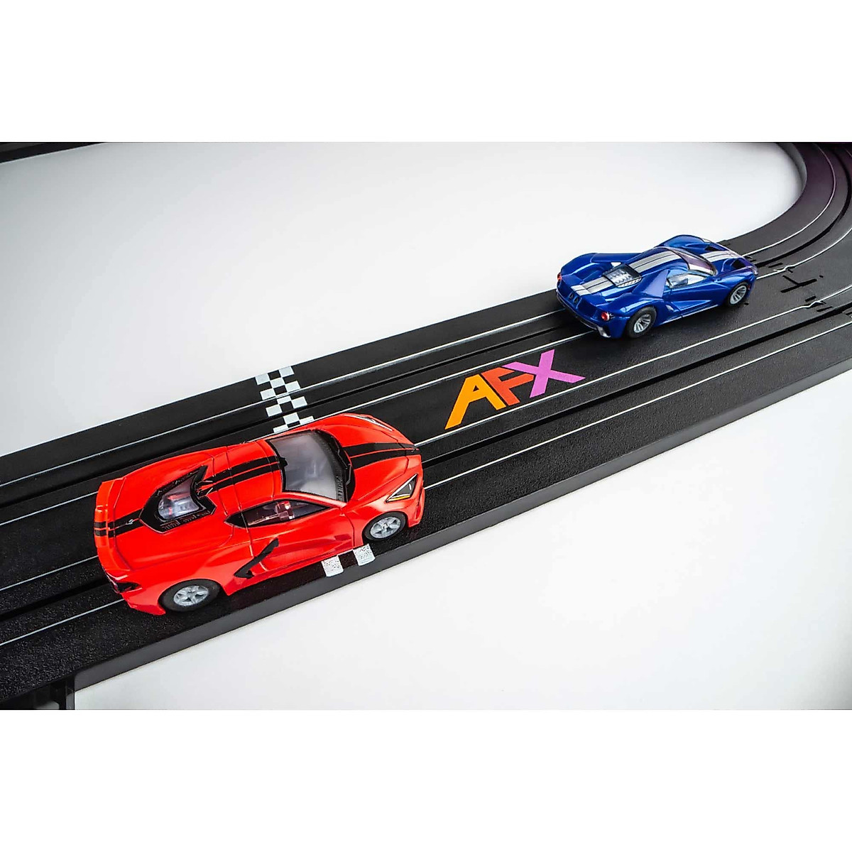 AFX/Racemasters Super Cars Set15ft TrackMega G+ ChassisTri-Pack AFX22032 HO Slot Racing Sets