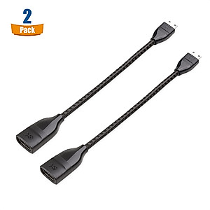 Cable Matters 2-Pack 8K@60Hz / 4K@240Hz Mini HDMI to HDMI Adapter (Mini HDMI Adapter) in Black, 6 Inches with HDR Support for Raspberry Pi Zero and More