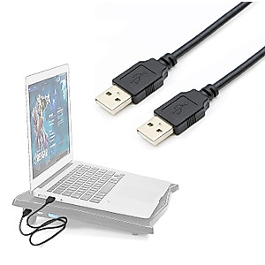 ZZS Laptop Cooling Pad USB Cord,1.5ft Short USB A to A Cable Cord Compatible for havit/Klim/AICHESON/TECKNET/IVSO/LIANGSTAR/PCCOOLER/TopMate/Lamicall/Targus Laptop Cooling Pad