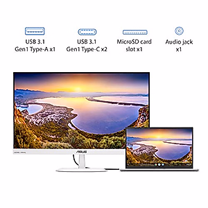 ASUS Chromebook C425 Clamshell Laptop, 14" FHD 4-Way NanoEdge, Intel Core m3-8100Y Processor, 8GB RAM, 64GB eMMC Storage, Backlit KB, Silver, Chrome OS, C425TA-DH384